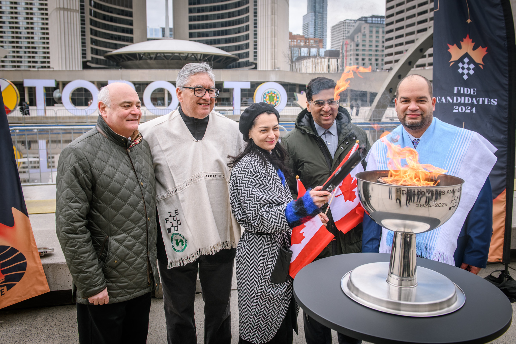 FIDE100 torch relay celebrated in Canada – FIDE 100 Years